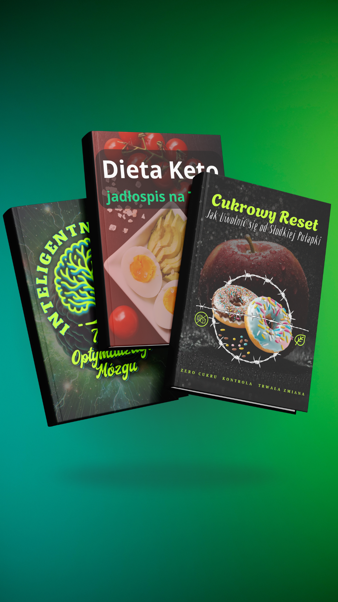 PAKIET 3 EBOOKÓW: CUKROWY DETOKS + KETO REWOLUCJA + DZIENNIK POSTĘPÓW