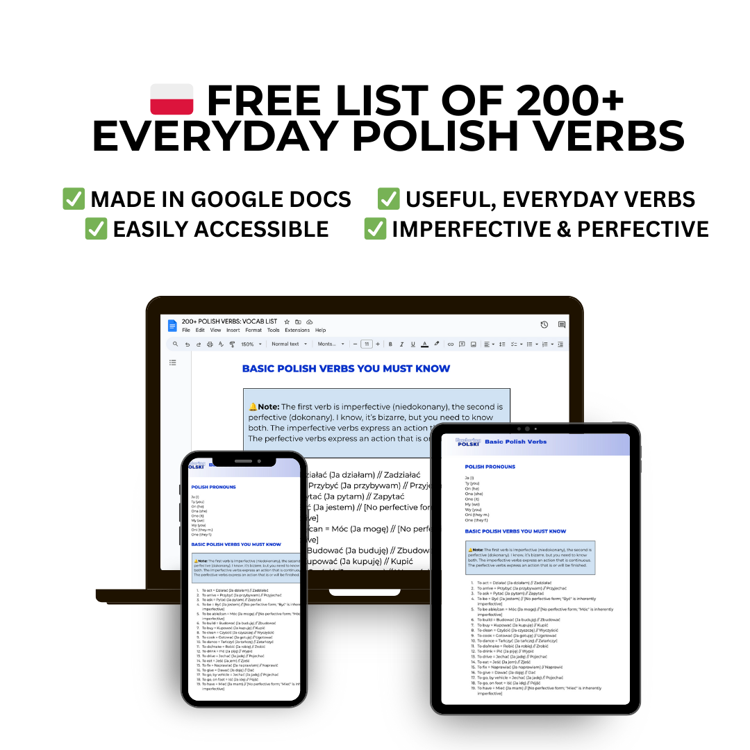 List of 200+ Polish Verbs You Must Know