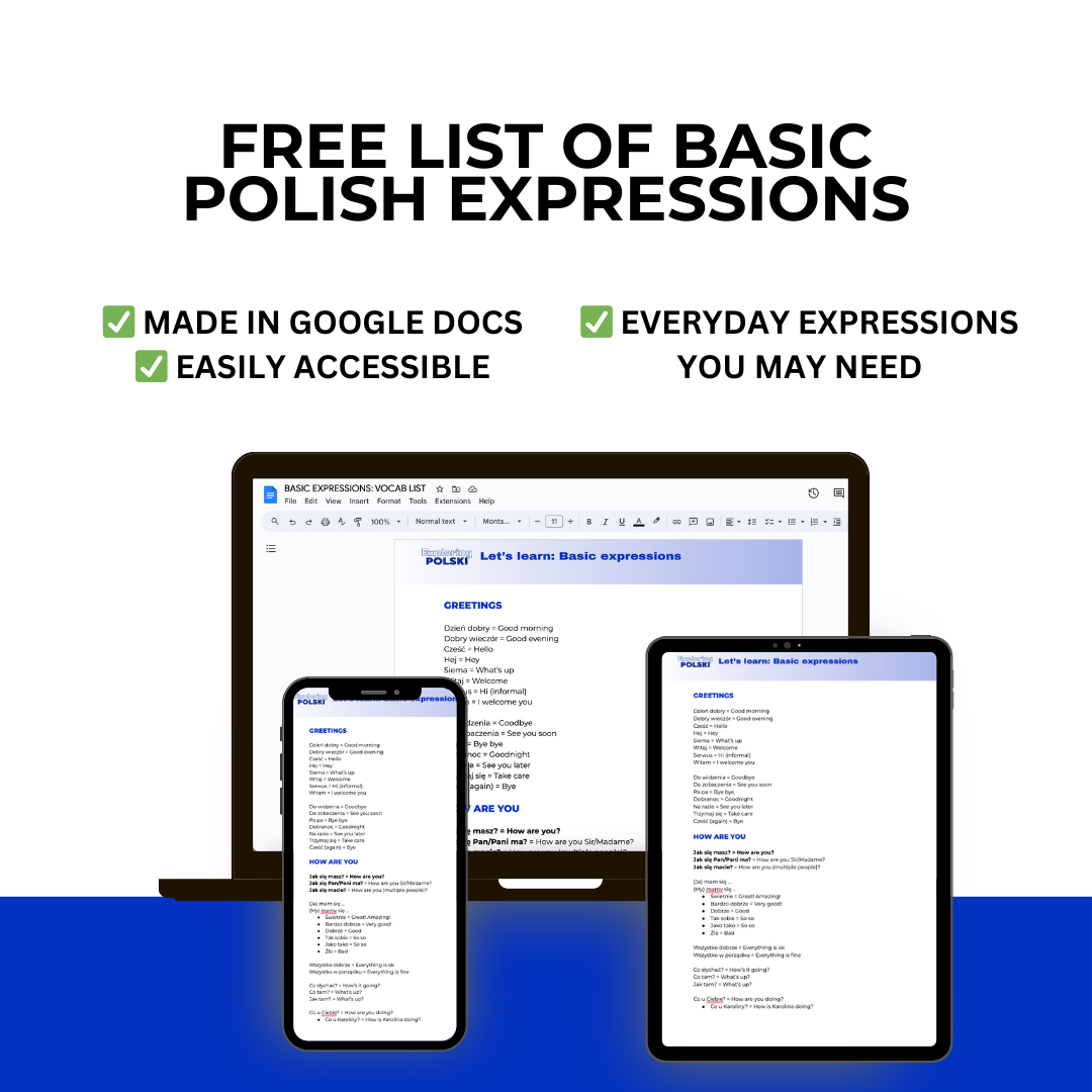 List of Basic Polish Expressions Every Foreigner Must Know