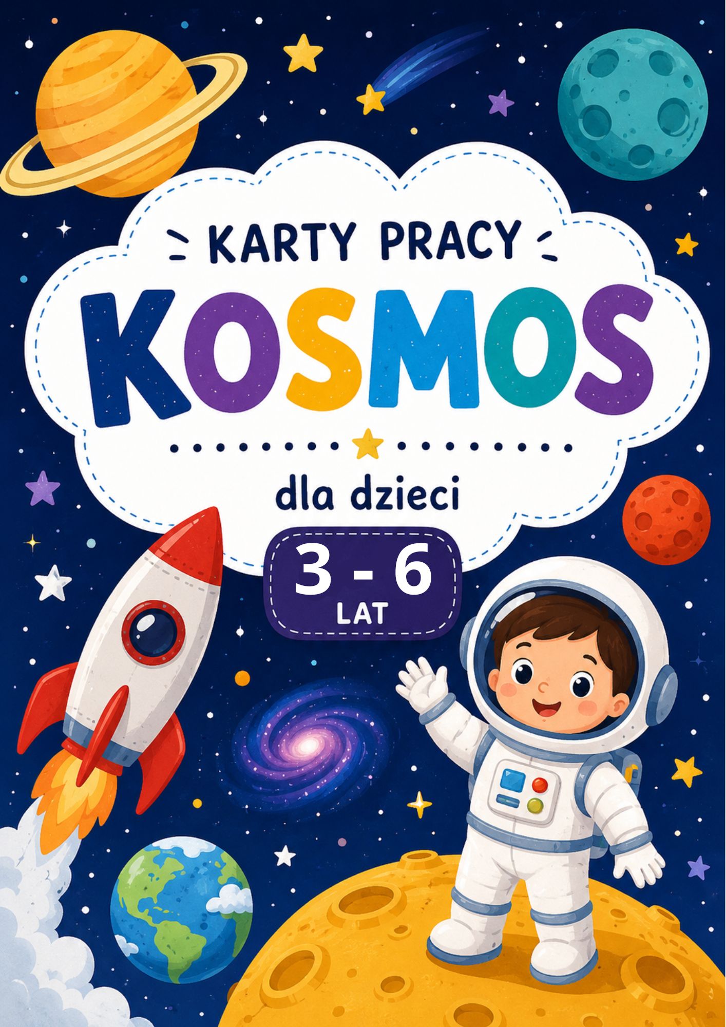 Kosmos - karty pracy 3 - 6 lat - Mądre Smyki